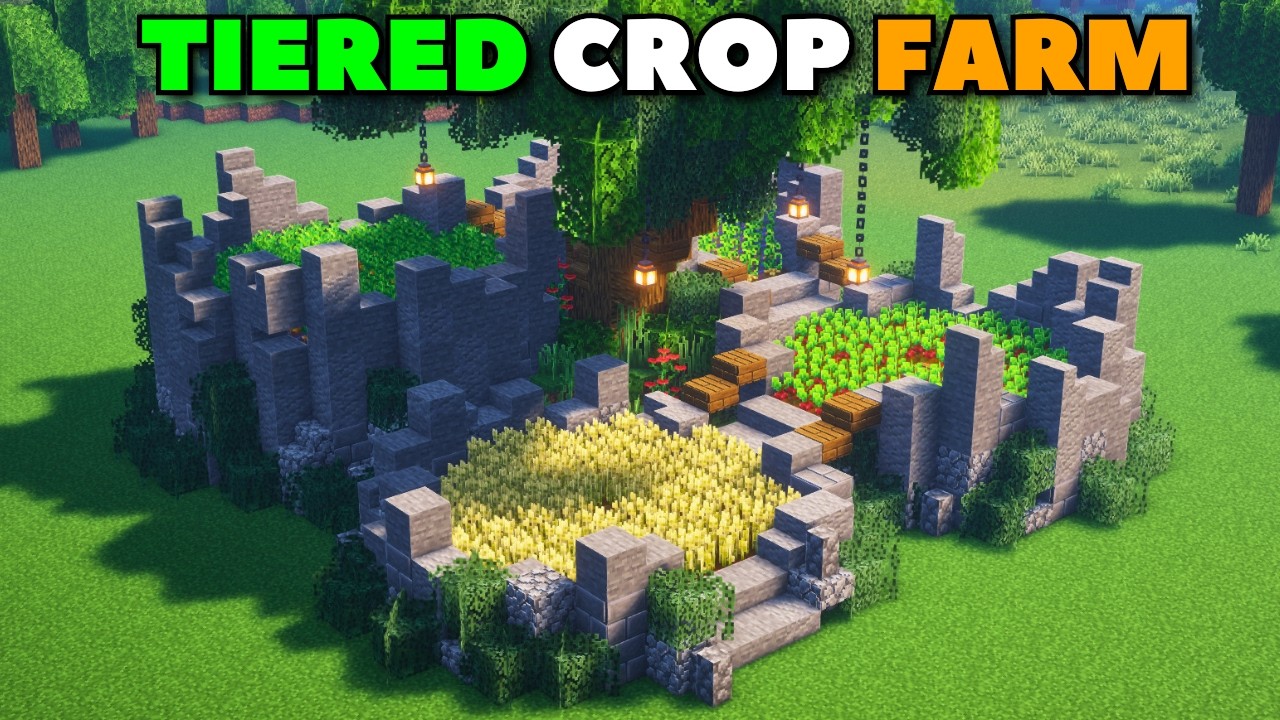 Minecraft: AESTHETIC Crop Farm Tutorial (how to build 1.21) - YouTube