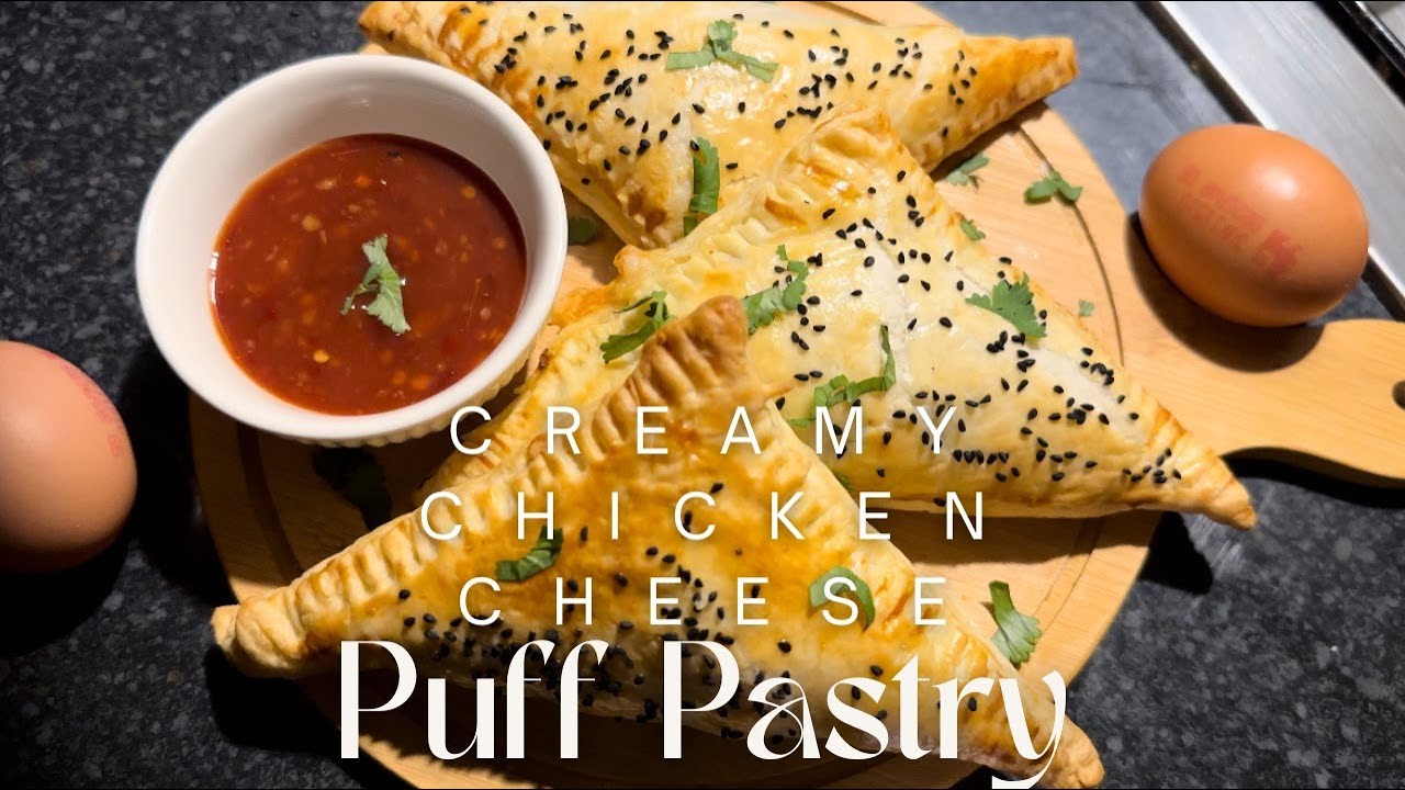 The BEST Creamy Chicken Cheese Puff Pastry || Chicken Patties || Puffs ...