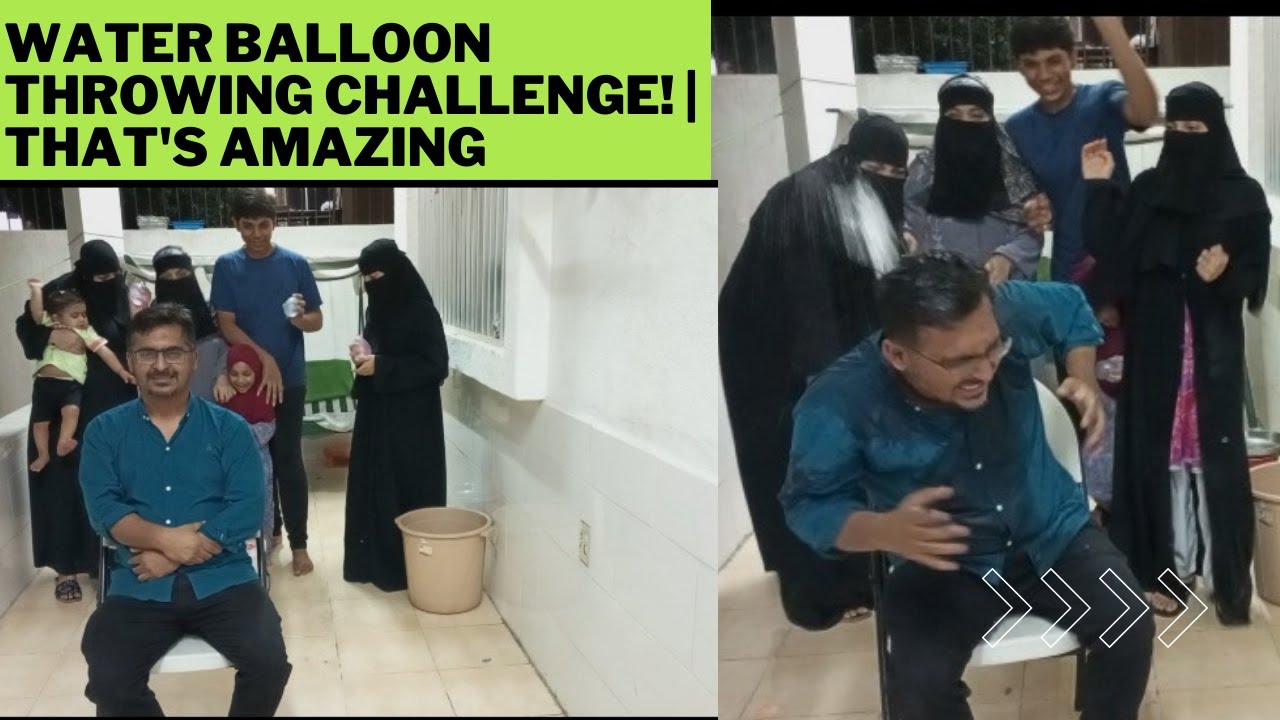 Water Balloon Throwing Challenge! | That's Amazing - YouTube
