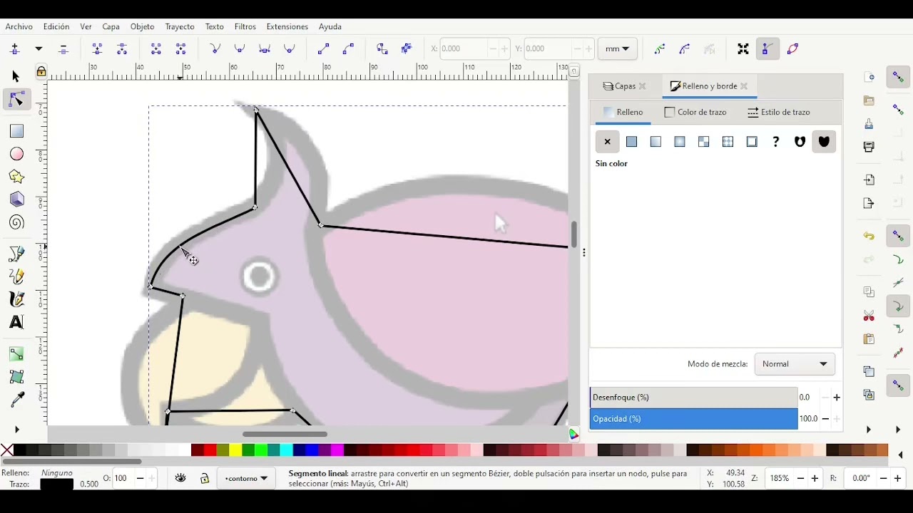 Trazos y curvas de Bézier en Inkscape - YouTube