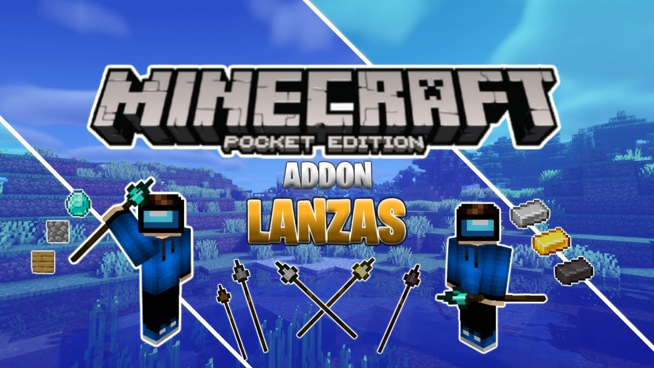 LANZAS , Addon Simply Spears para Minecraft Pe 1.19 - YouTube