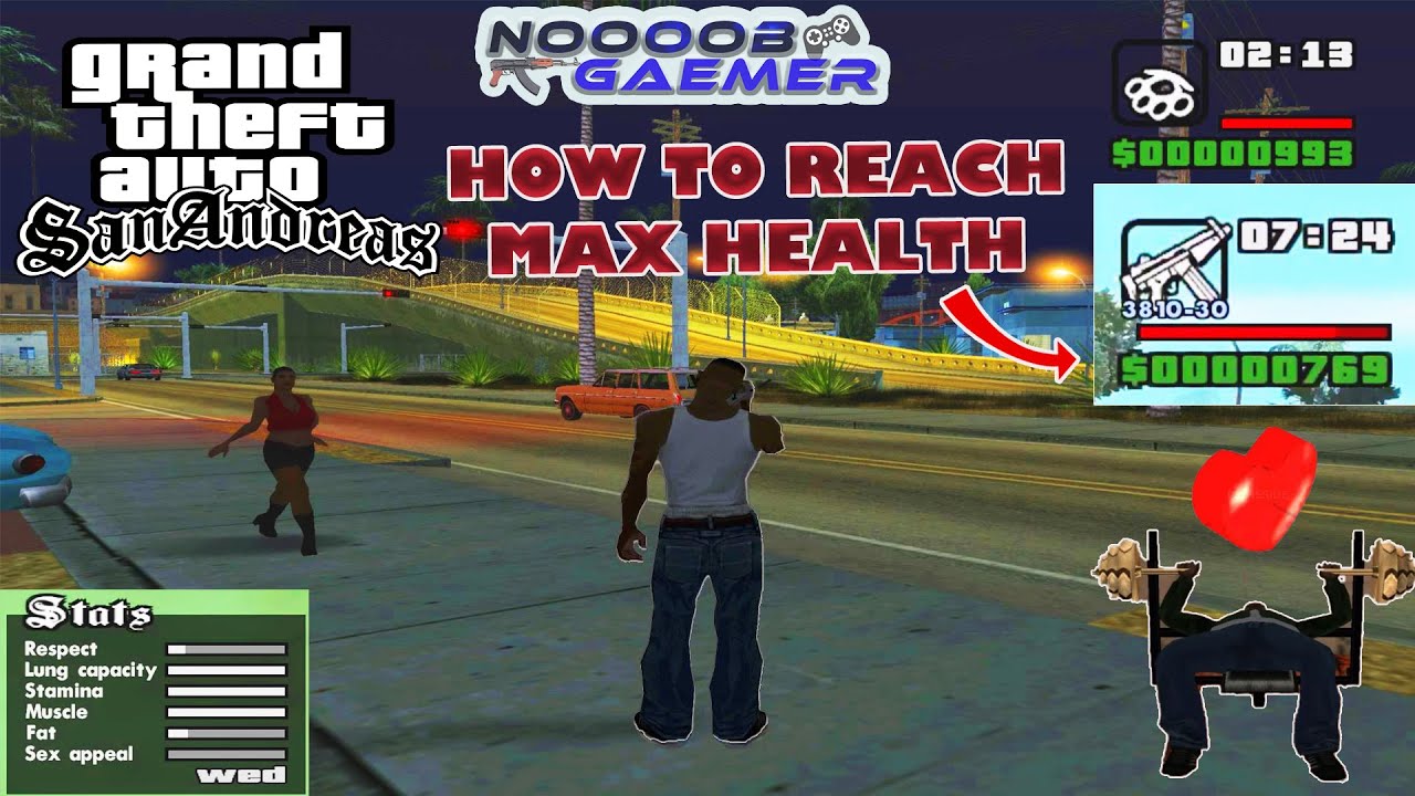 GTA San Andreas | How to max out your health bar without cheat codes ...