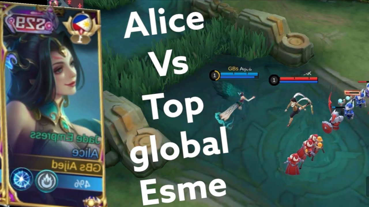 ALICE VS TOP GLOBAL ESME! used this item and emblem for this situation ...