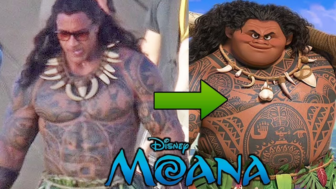 MOANA Live Action The Rock as Maui Photos *LEAKED* FIRST LOOK - YouTube