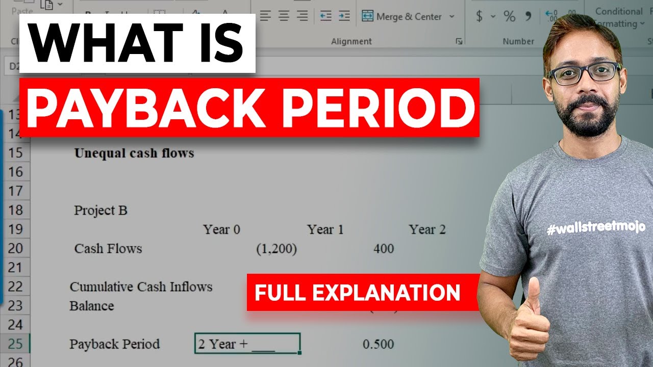 Payback Period - Basics, Formula, Calculations in Excel (Step by Step ...
