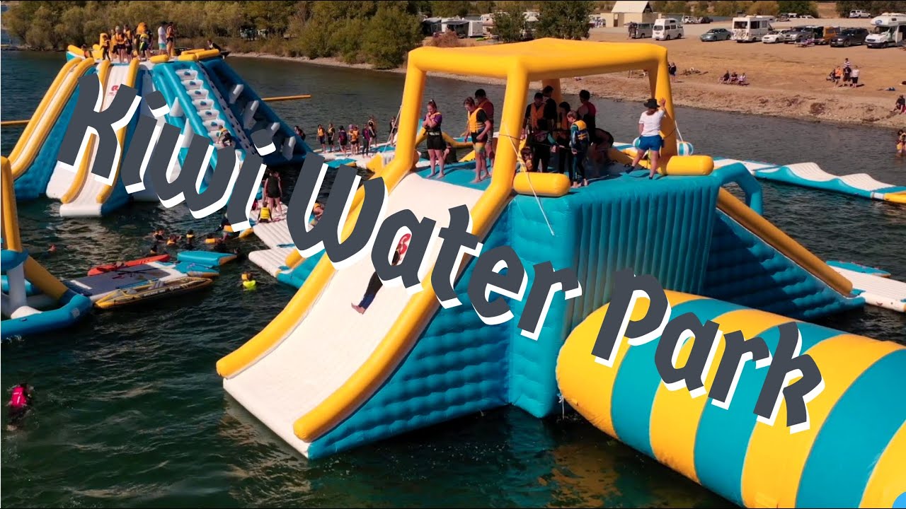 Giant floating water park in New Zealand - YouTube