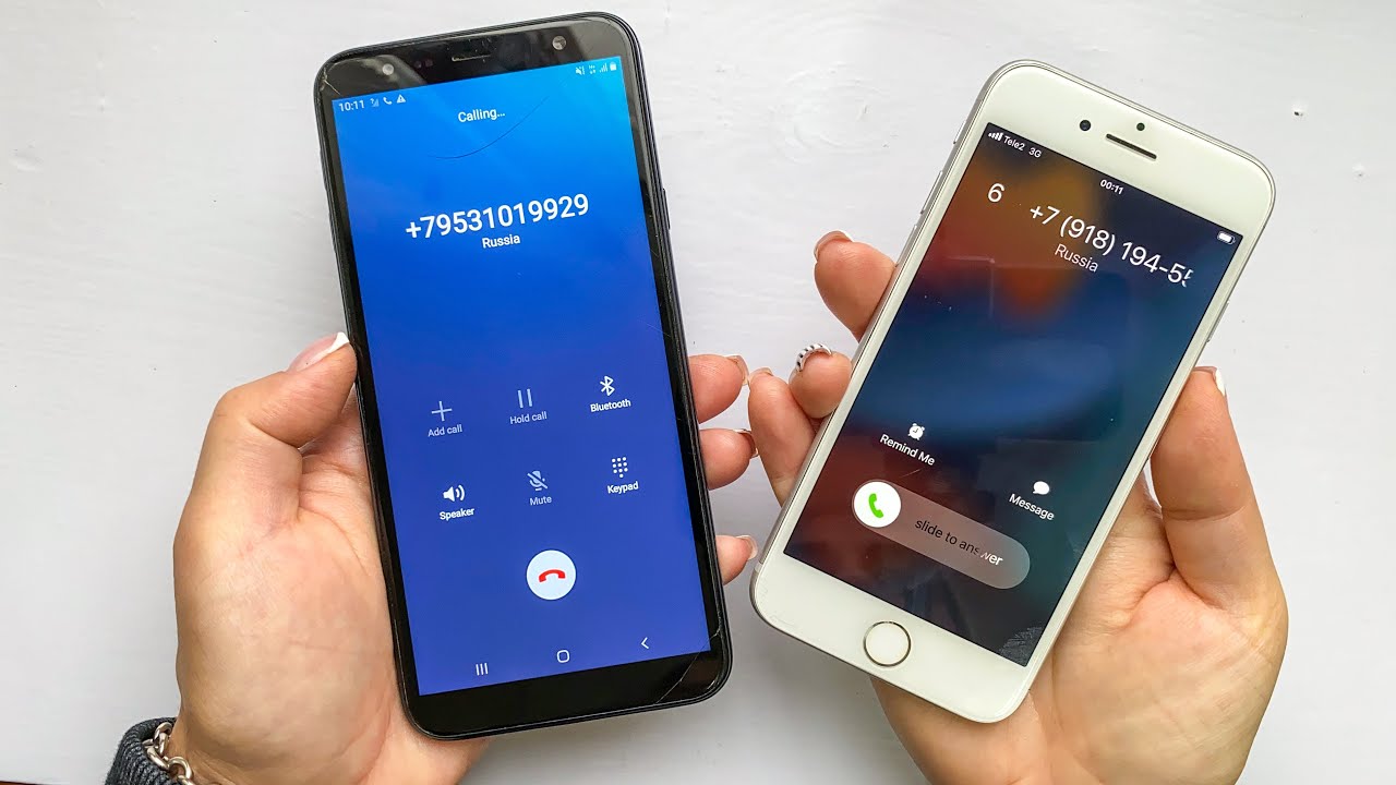 Android vs iOS / Incoming & outgoing calls - YouTube