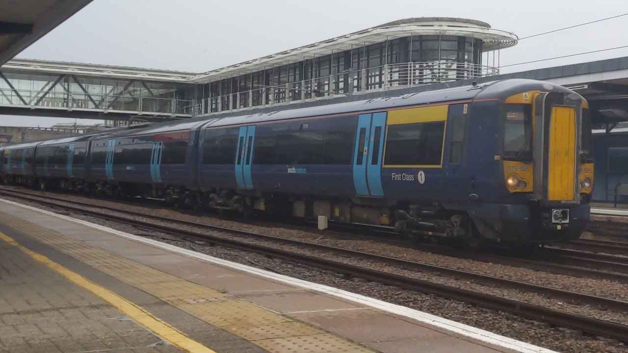 Class 375 passes through Ashford International - YouTube