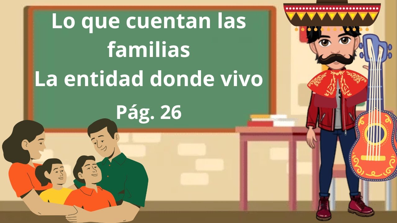 Lo que cuentan las familias. 3° Grado La entidad donde vivo Pág. 26 ...