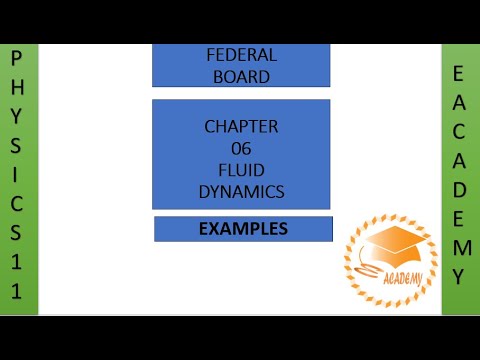 Physics| Class 11| Chapter 6| Fluid Dynamics| Examples - YouTube