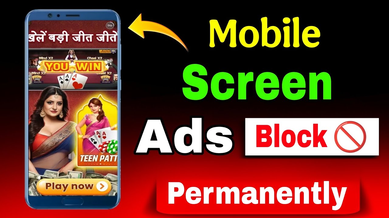 Mobile screen ads block permanently - YouTube