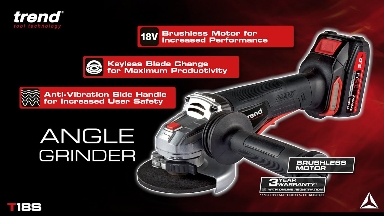 Trend Cordless Angle Grinder | T18S Cordless Range - YouTube