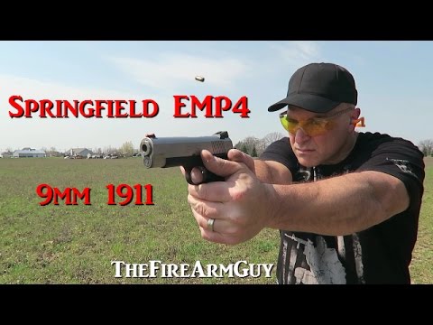Springfield EMP4 9mm Range Review - TheFireArmGuy - YouTube