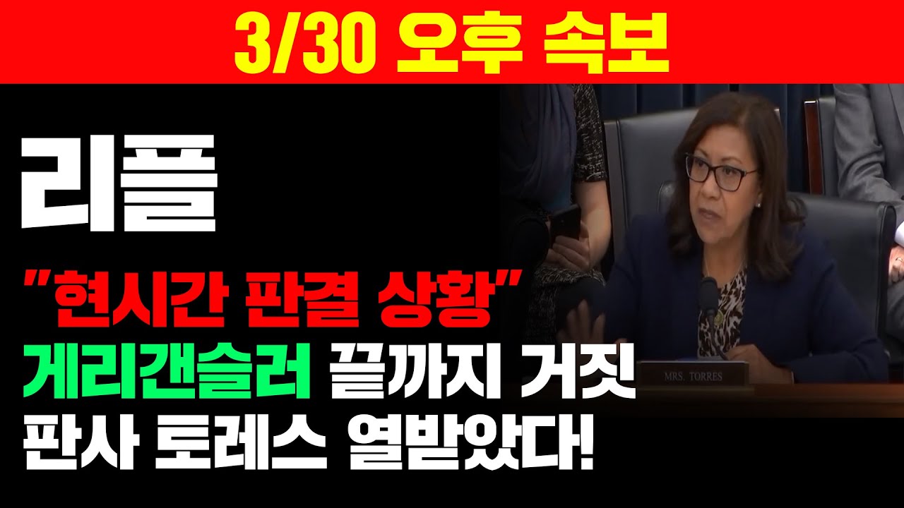 330 오후 속보 리플현시간 판결 상황게리갠슬러 끝까지 거짓 판사 토레스 열받았다리플코인전망 리플코인호재 리플전망 리플코인 리플 리플코인시세 리플