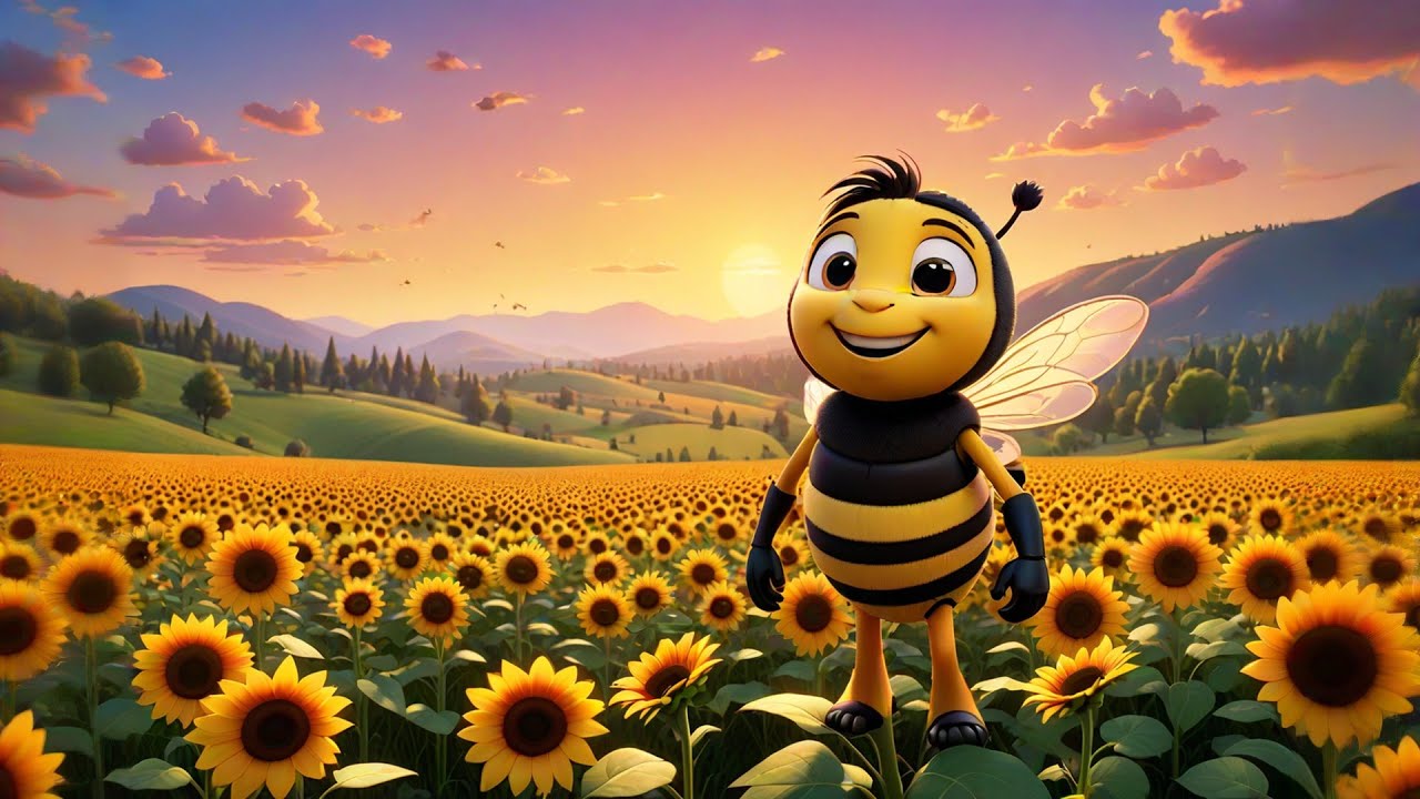 Five Little Bees Buzz and Add | Fun Math Song for Kids | Nursery Rhymes ...