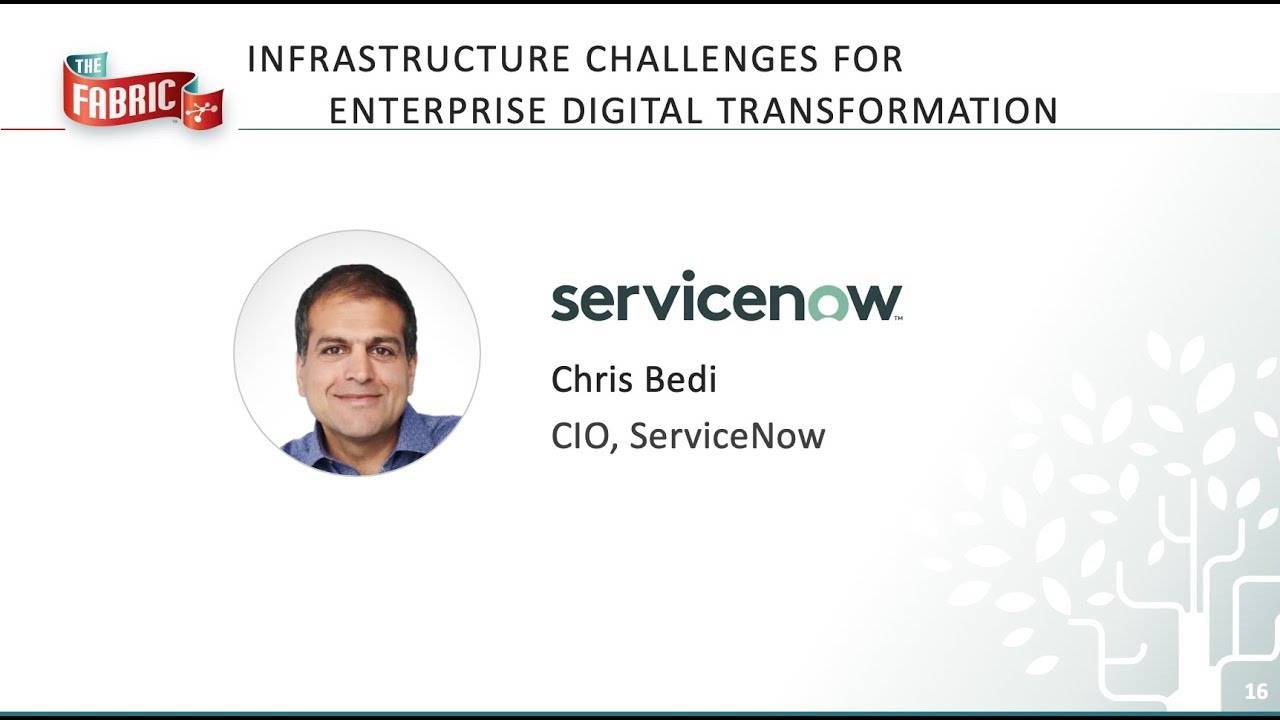 Chris Bedi, ServiceNow: Infrastructure Challenges for Enterprise ...