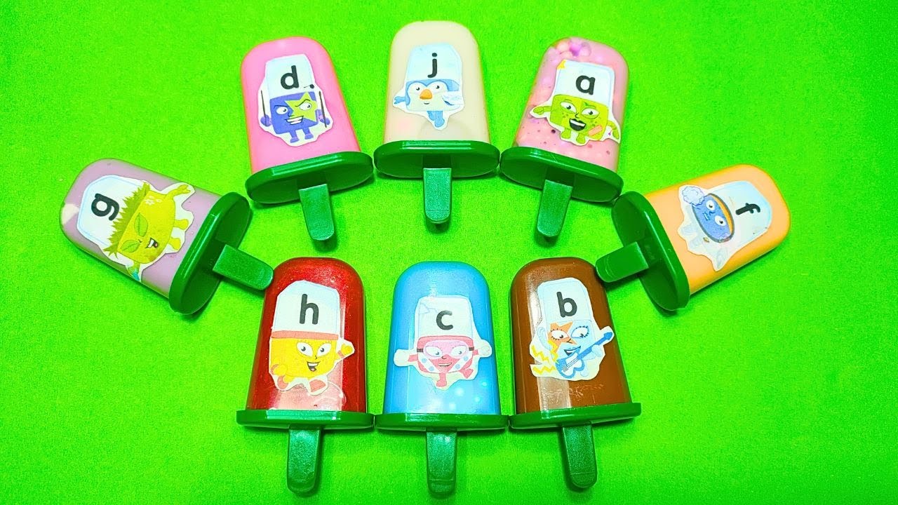 Looking Ice Cream Slime Alphablocks Numberblocks Mix Color! Satisfying ...