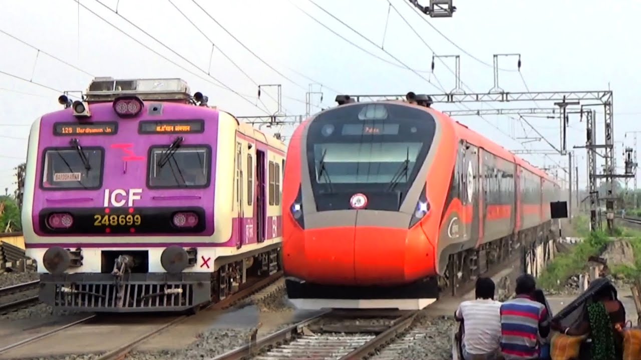 Dangerous High Speed Carving Trains | Vande Bharat+Poorva Express ...