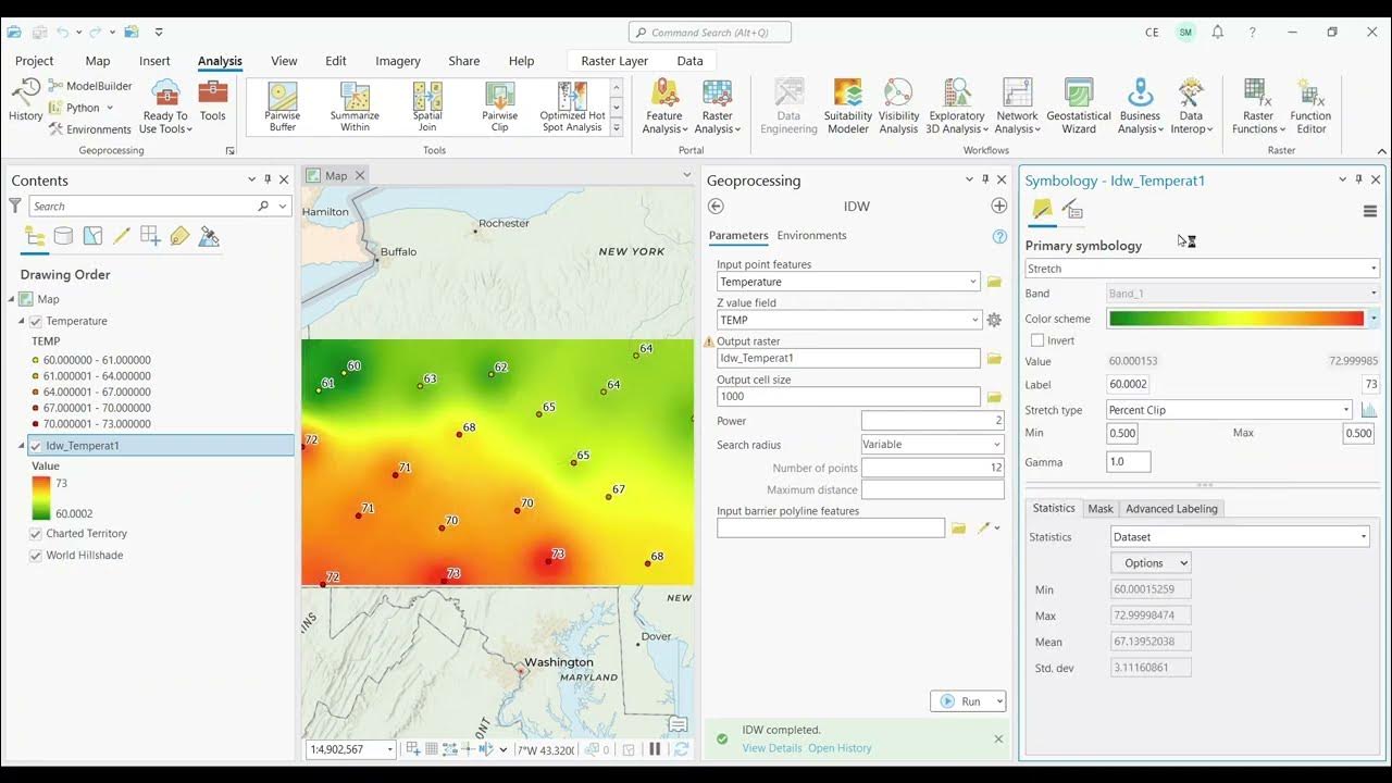 How To Use IDW Interpolation in ArcGIS Pro - YouTube