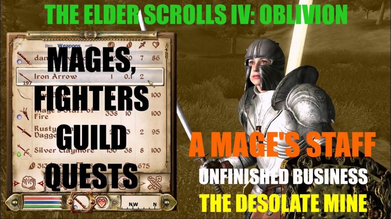 THE ELDER SCROLLS IV OBLIVION MAGES FIGHTERS GUILD QUESTS A MAGE'S ...