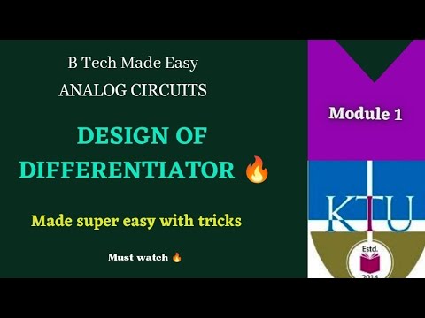 Design of Differentiator ckt/ Analog circuits/ PYQ/ Module 1 - YouTube