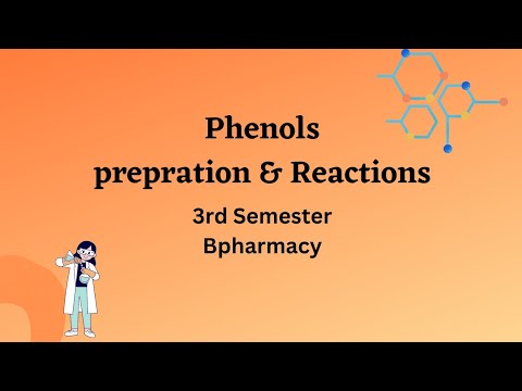 Phenols | Preparation and Reactions | B.pharmacy | 3rd semester ...