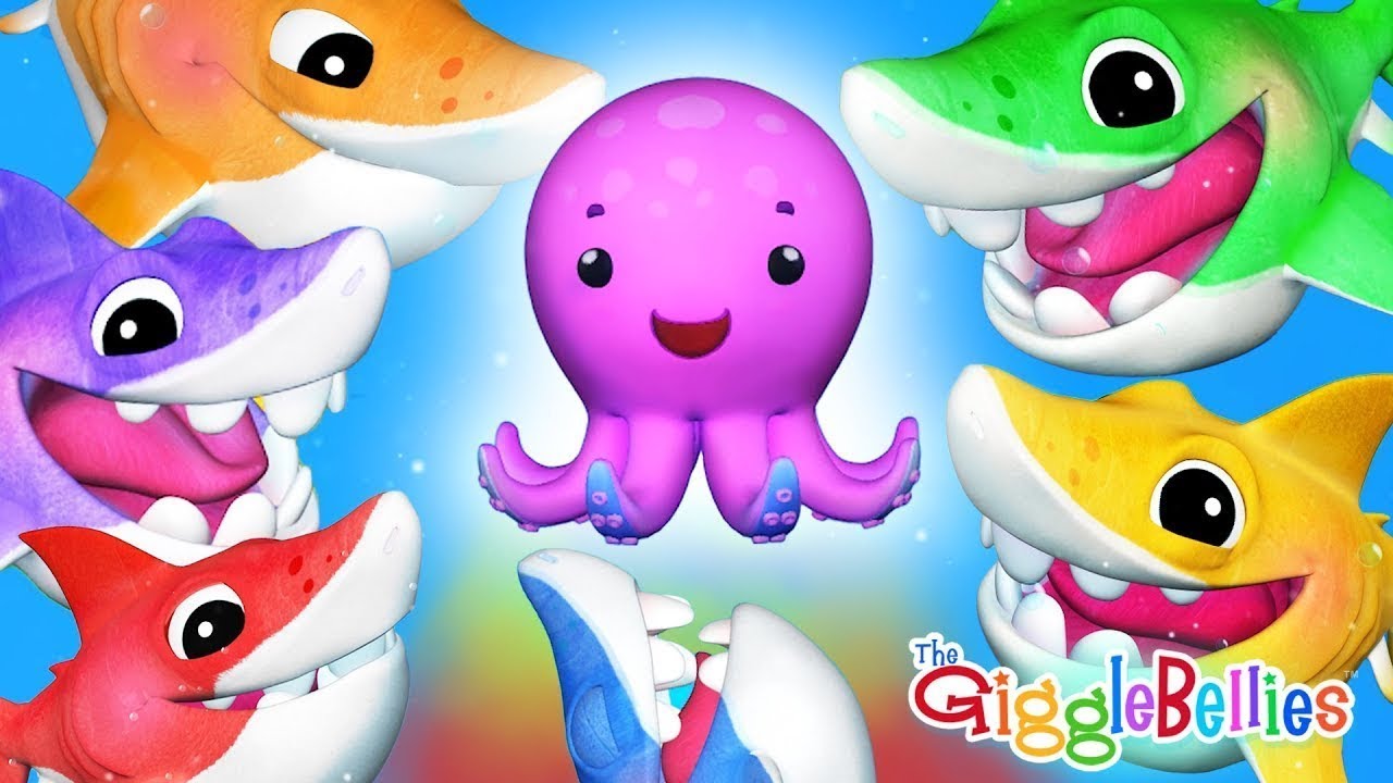 Baby Shark | Color Song | Nursery Rhymes for Kids | GiggleBellies - YouTube