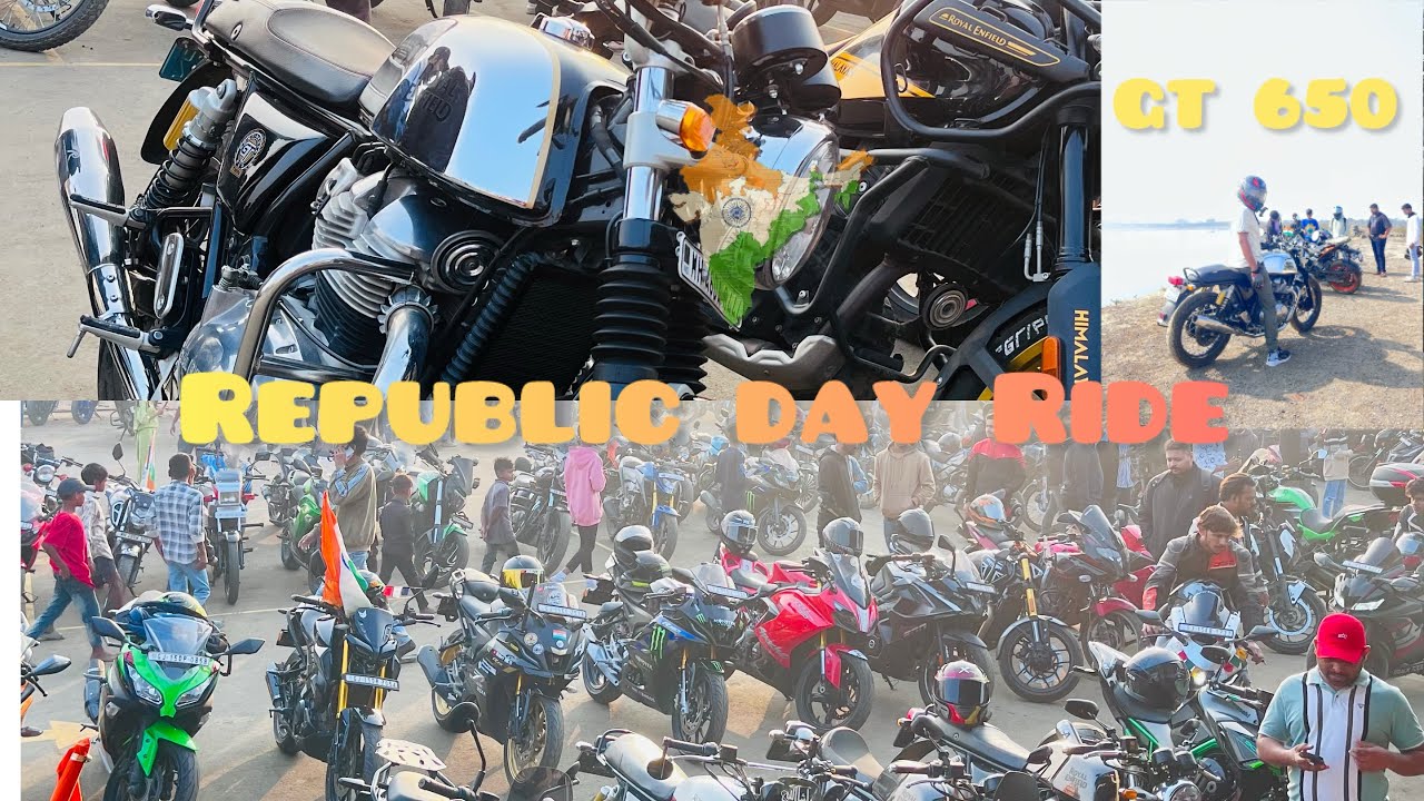 Republic Day Ride 2025 | GT 650 | Overcrowded Bikes 😱| Public Reactions ...