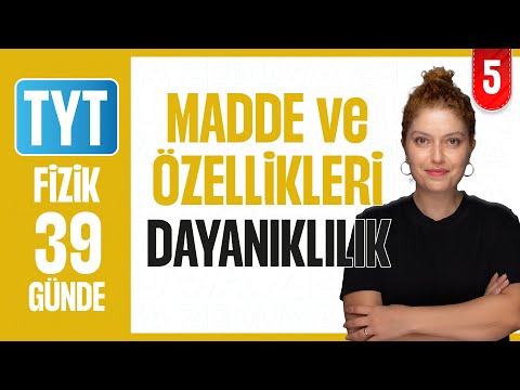 Dayanıklılık Adezyon Kohezyon I  39 GÜNDE TYT FİZİK KAMPI 2026 I Madde ve Özellikleri 5.gün