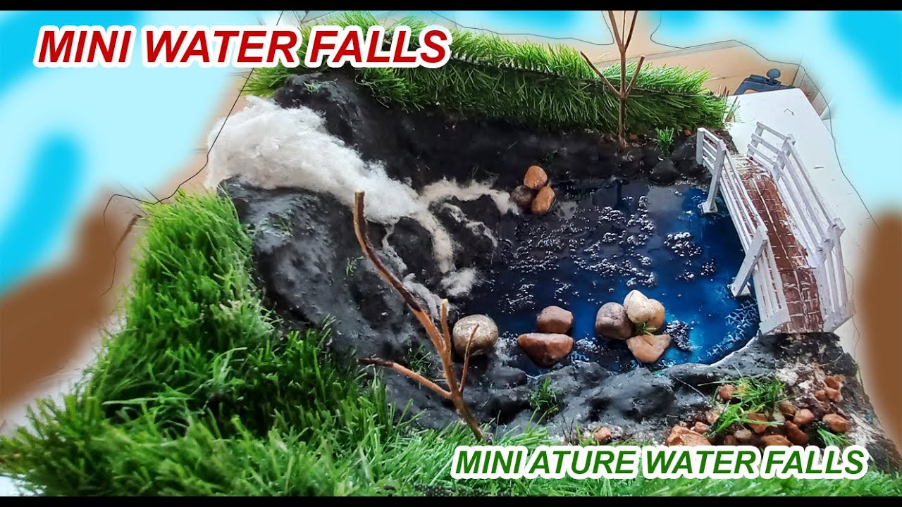 water falls miniature model # dummy water falls# DIY - YouTube