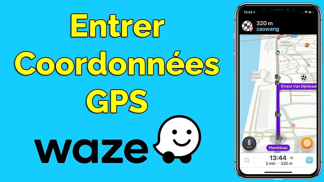 Comment entrer des coordonnées GPS dans Waze - YouTube