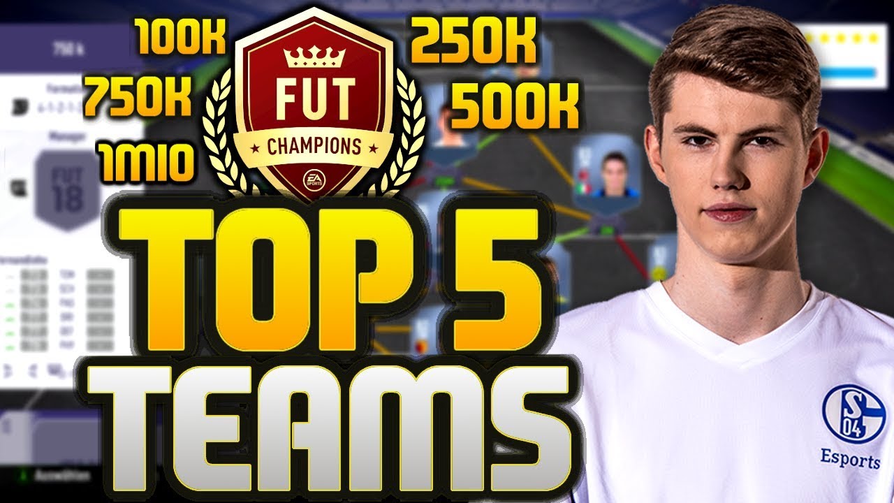 Fifa 18 Top 5 Fut Champions Teams I 100k I 250k I 500k I 750k I 1mio