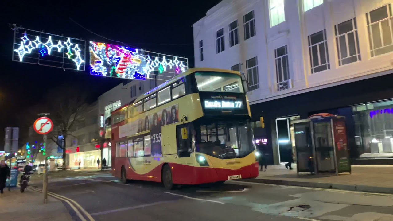 BRIGHTON & HOVE BUS ROUTE 77 ARRIVING INTO CHURCHILL SQUARE BRIGHTON ...