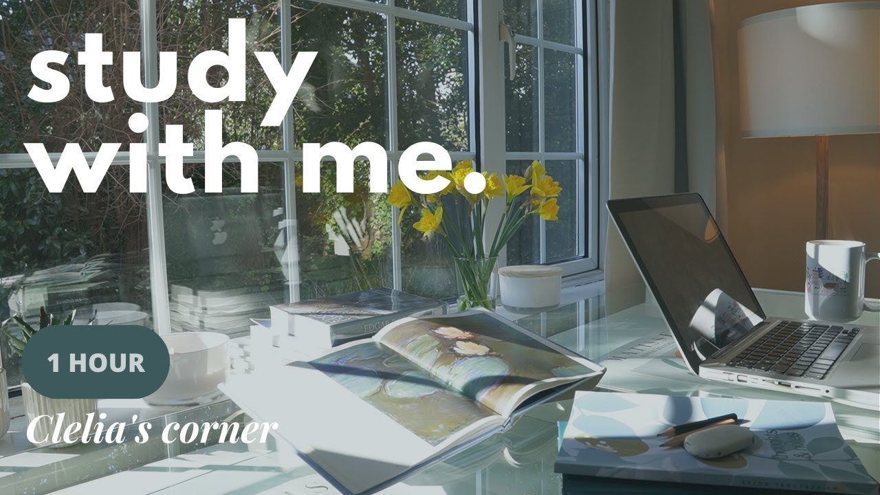 1-HOUR STUDY WITH ME with piano music 🎶 25-5 Pomodoro / focus session ...