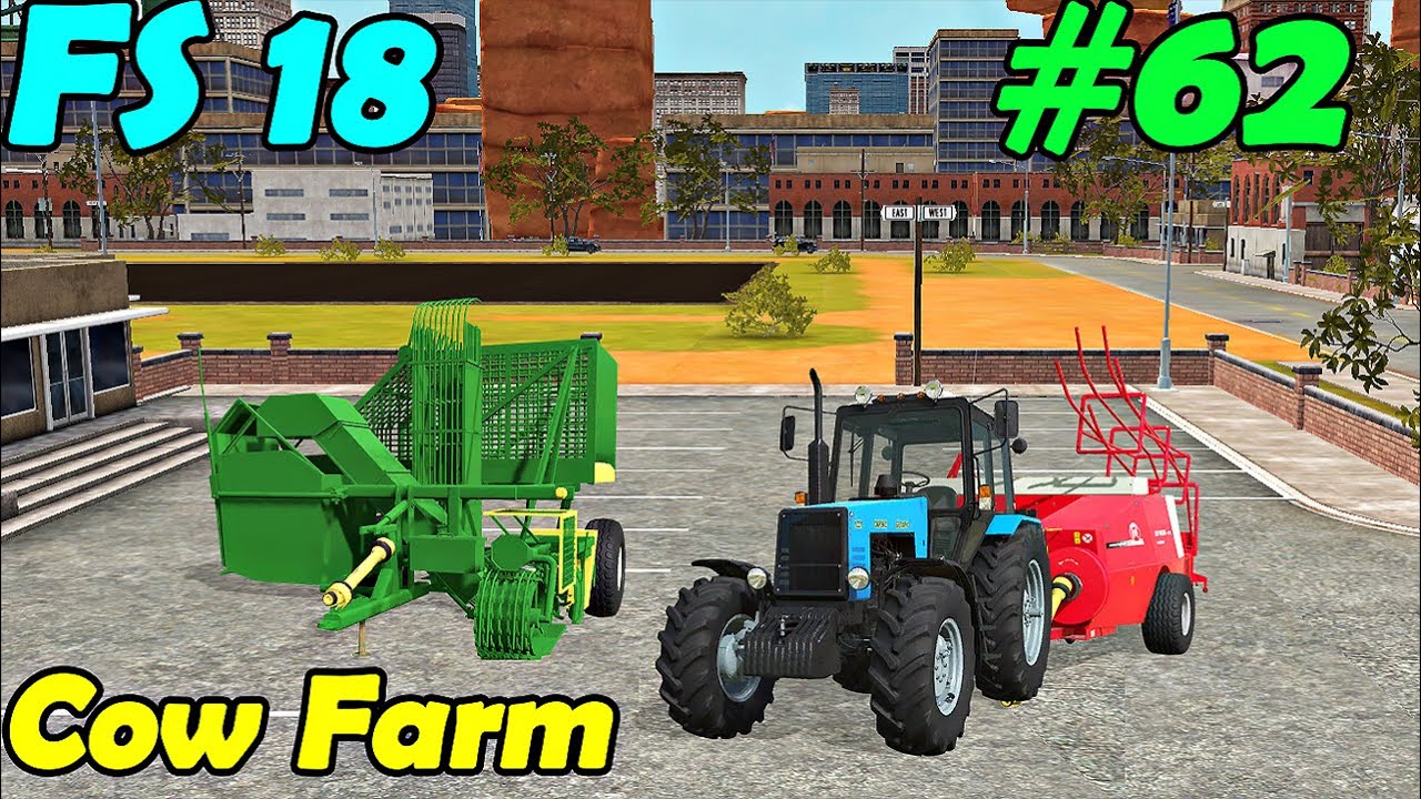 FS 18 COW FARM. Timelapse # 62. Making and collecting hay bales ...