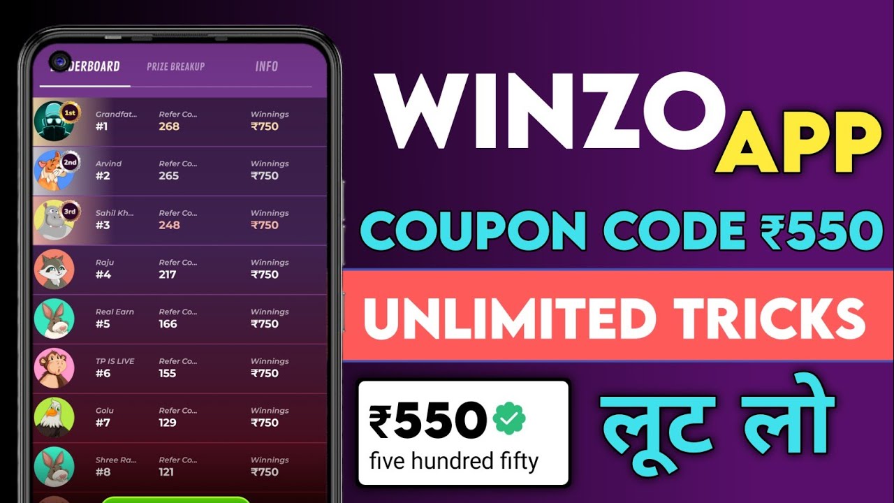 WinZO Bonus Code | How to Use WinZO Bonus Codes | Winzo Bonus Code ...