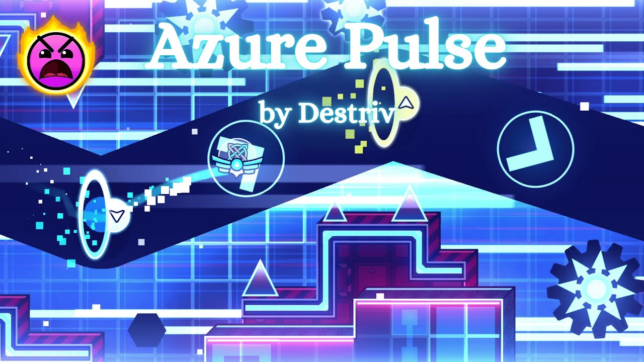 Azure Pulse by Destriv (Insane 9 stars) {Epic} -Geometry Dash- - YouTube