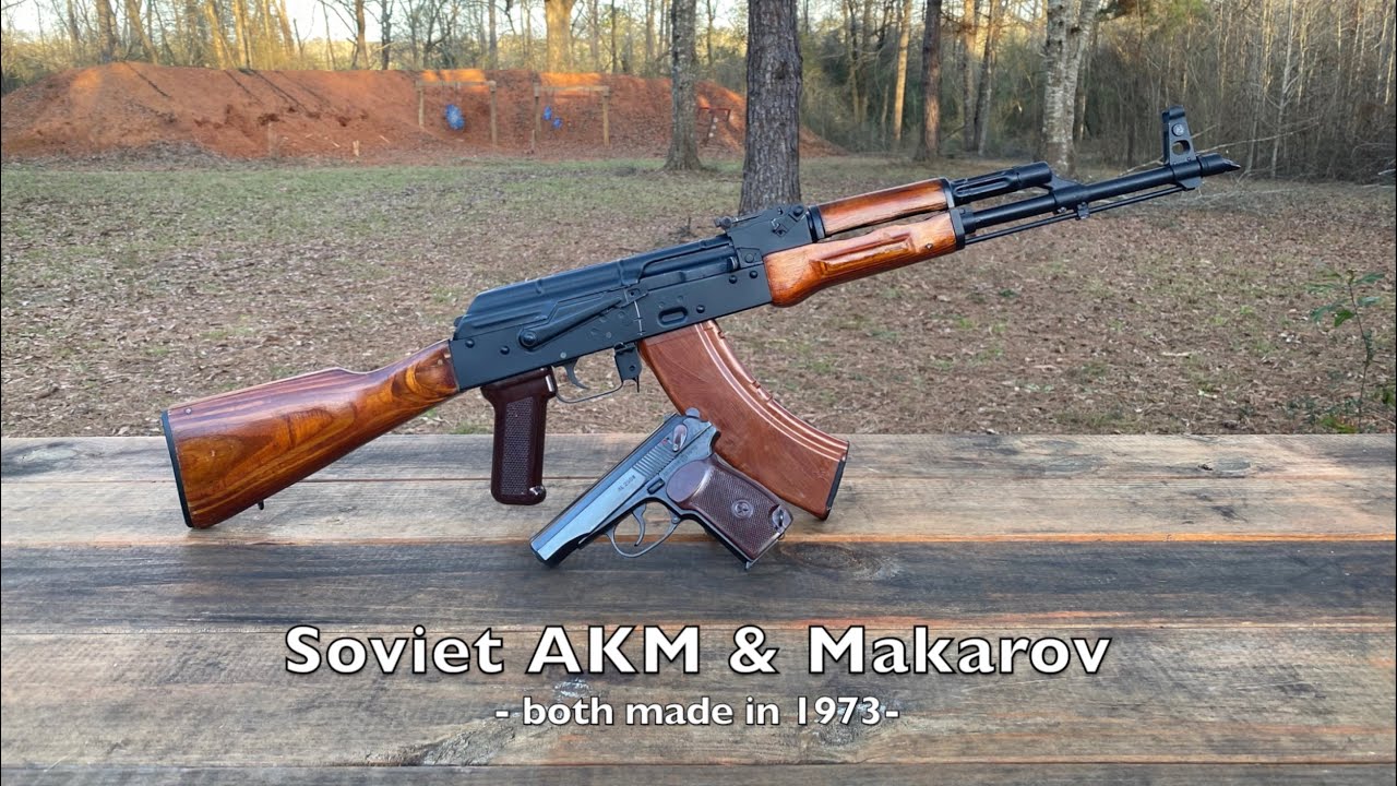 Shooting a 1973 Tula AKM & a 1973 Makarov - YouTube