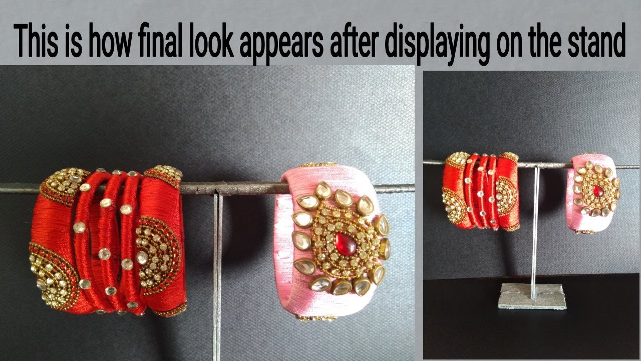 DIY: Bangle stand/ Tutorial of jewellery display stand - YouTube