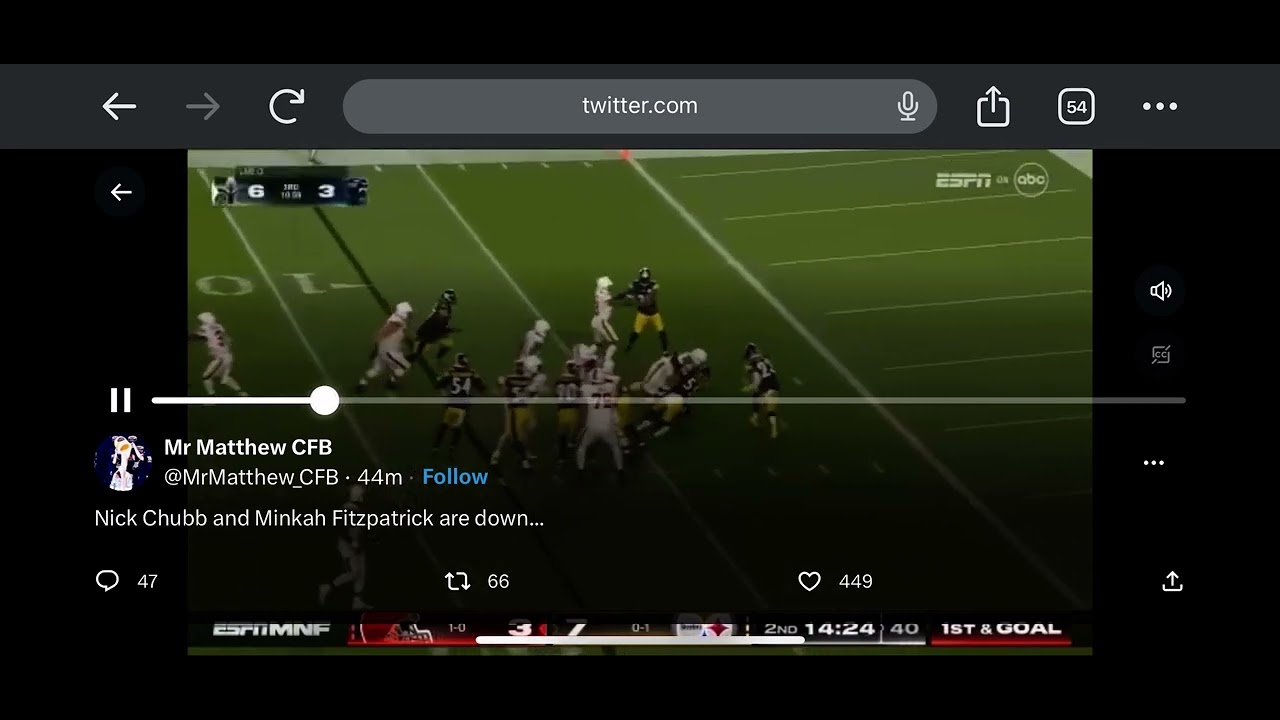 Nick Chubb injury replay 9/18/23 - YouTube