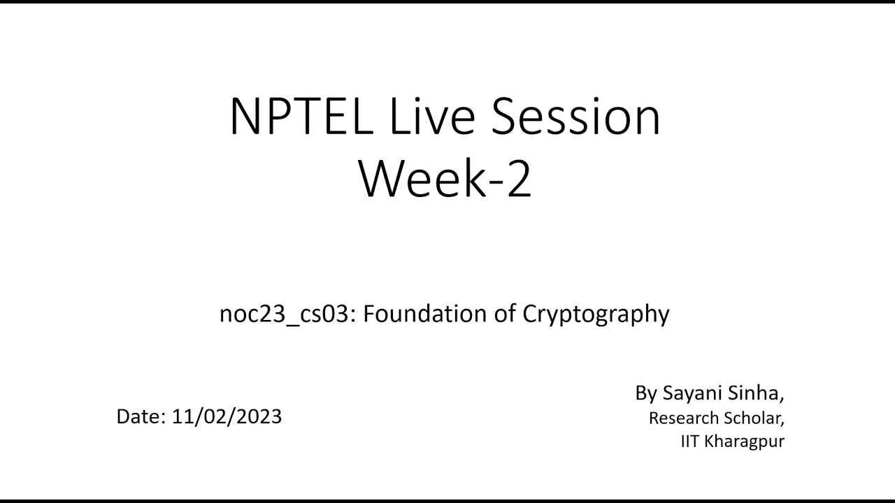 Live Session: Week-2 - YouTube