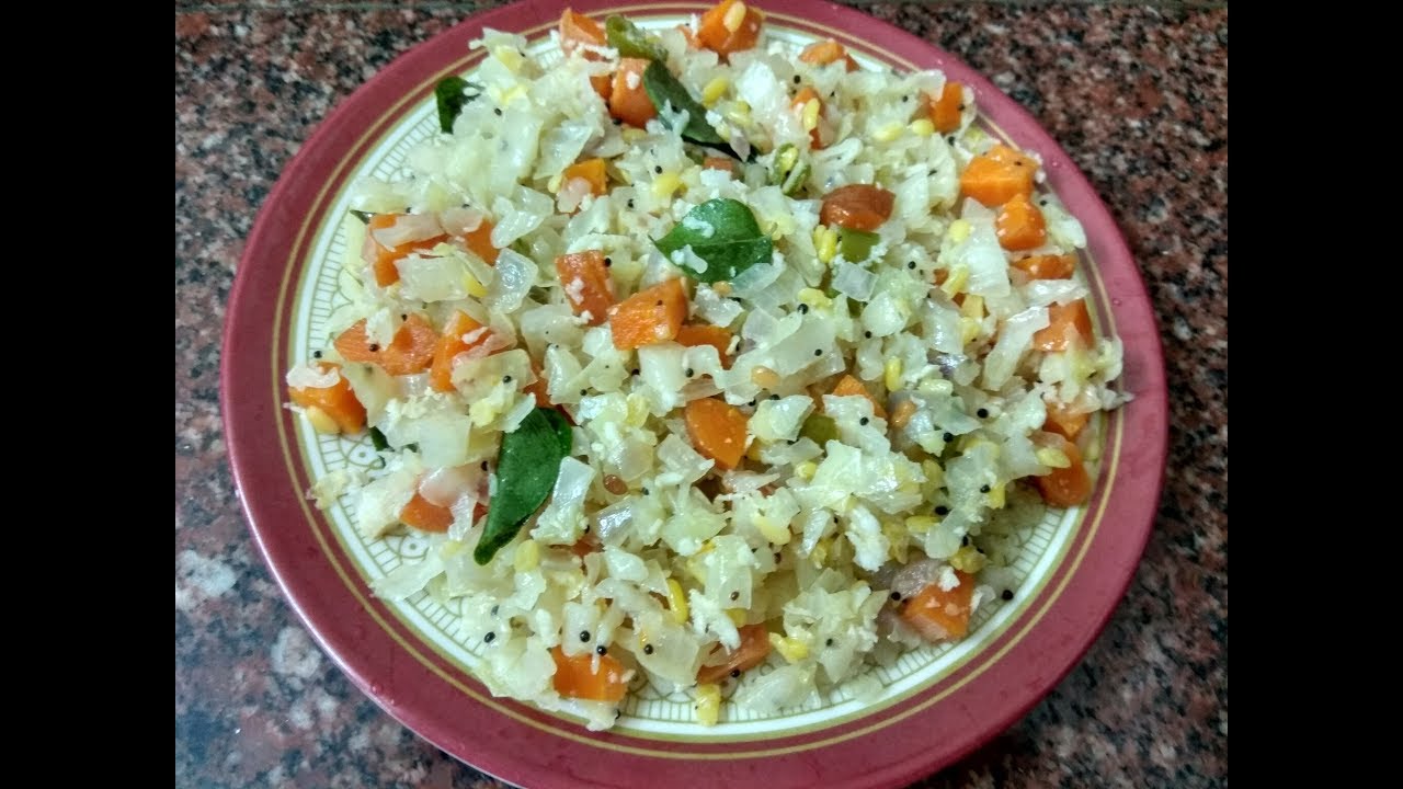 CABBAGE CARROT PORIYAL/Cabbage poriyal recipe/Vegetable poriyal recipe ...