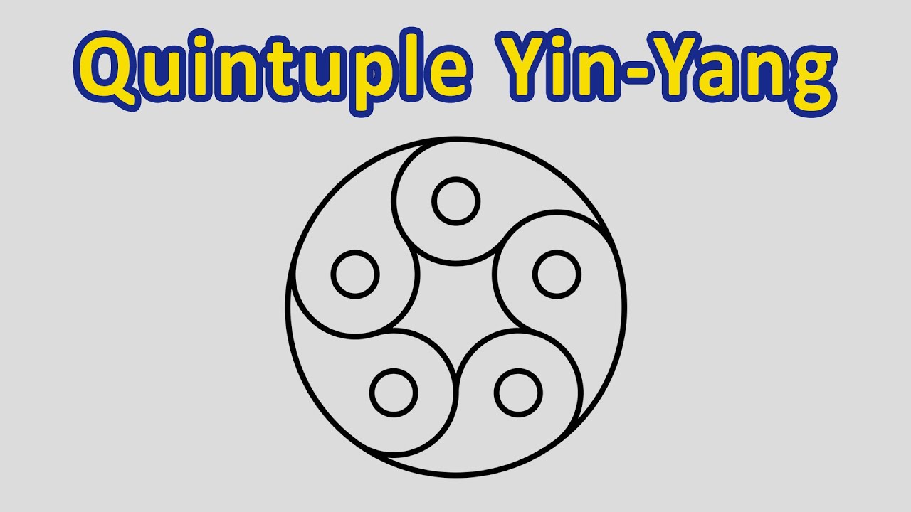 How To Draw Quintuple Yin-Yang - Sacred Geometry - YouTube