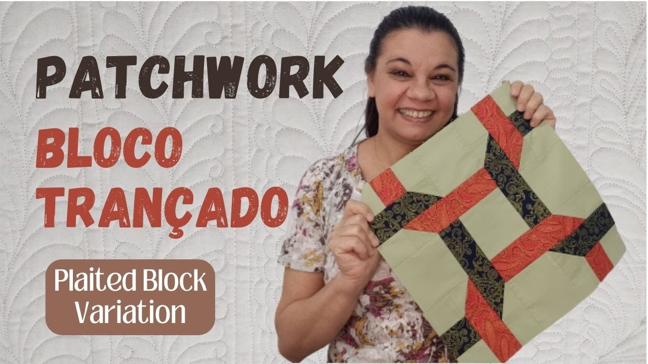 Bloco de Patchwork Com Efeito Entrelaçado - passo a passo #patchwork # ...
