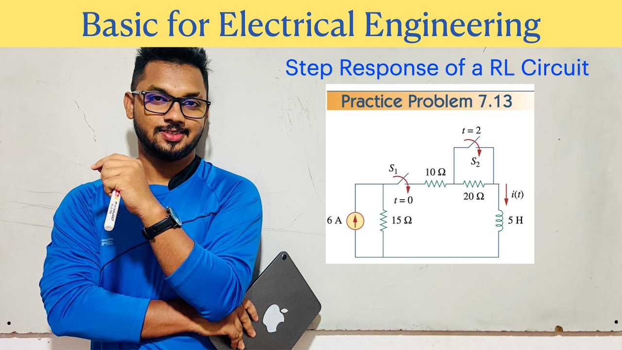 Step Response of a RL Circuit | Practice Problem 7.13 | By Sandun K. Dissanayaka | Channel A+ ...