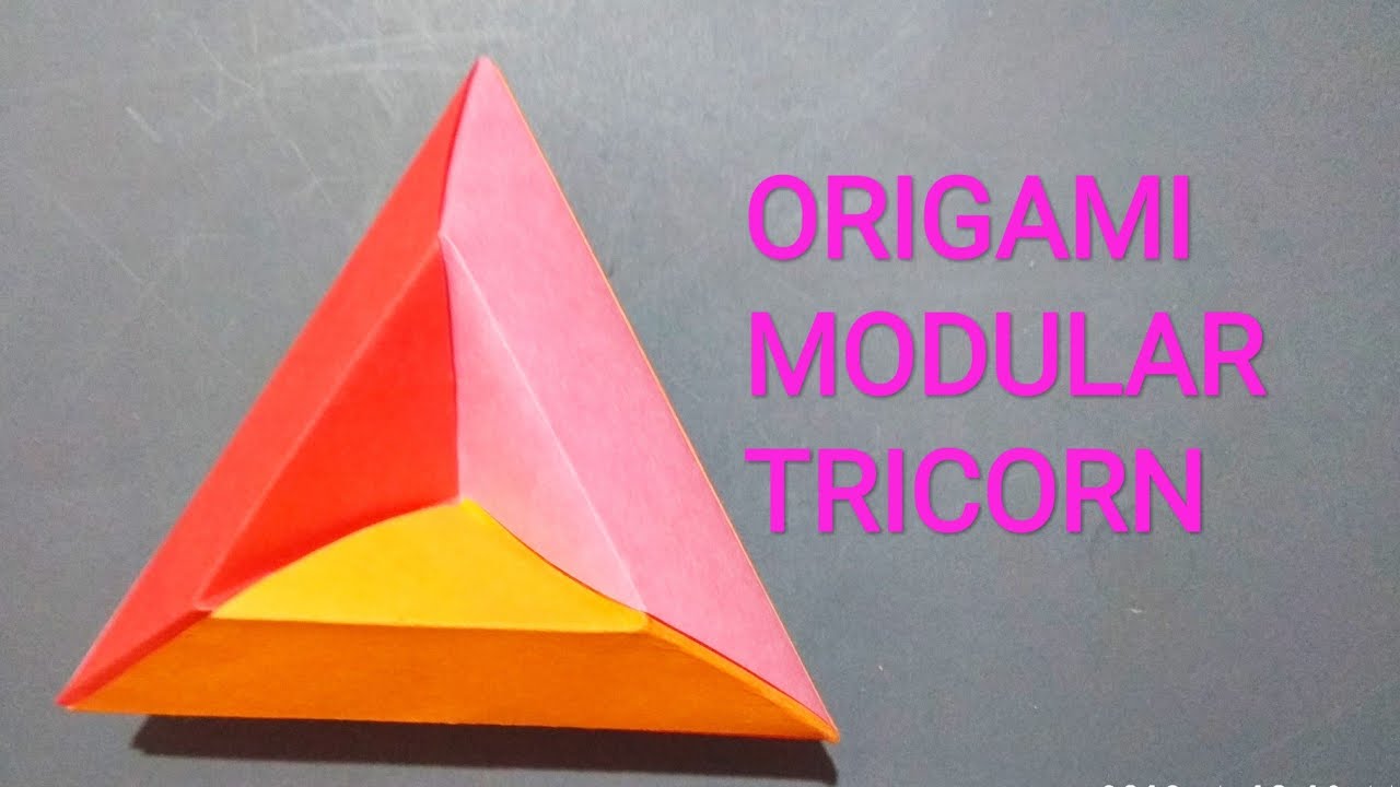 Easy TRICORN origami - YouTube