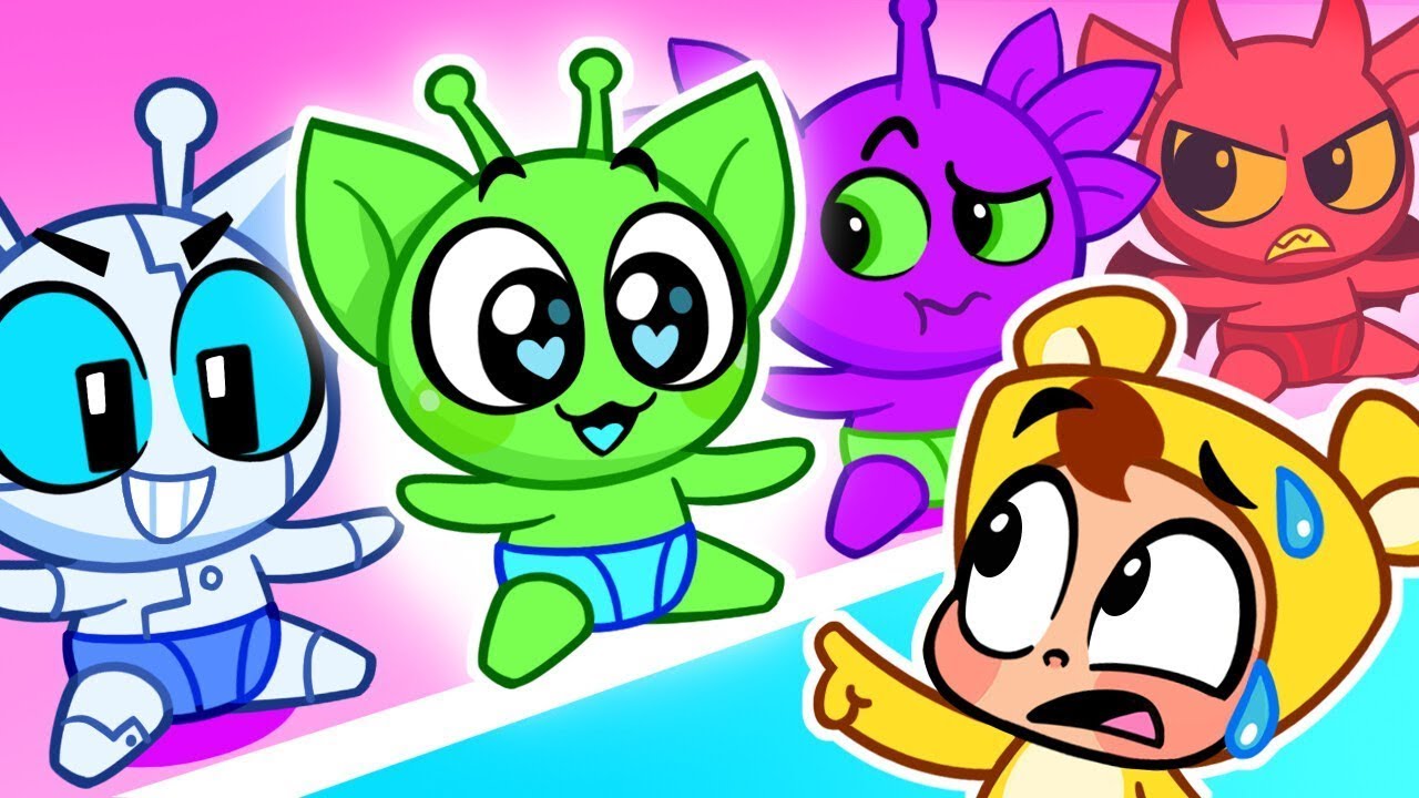 Where is Cute Baby Alien? 👽 Funny Cartoons For Kids 🛸 Nursery Rhymes ...