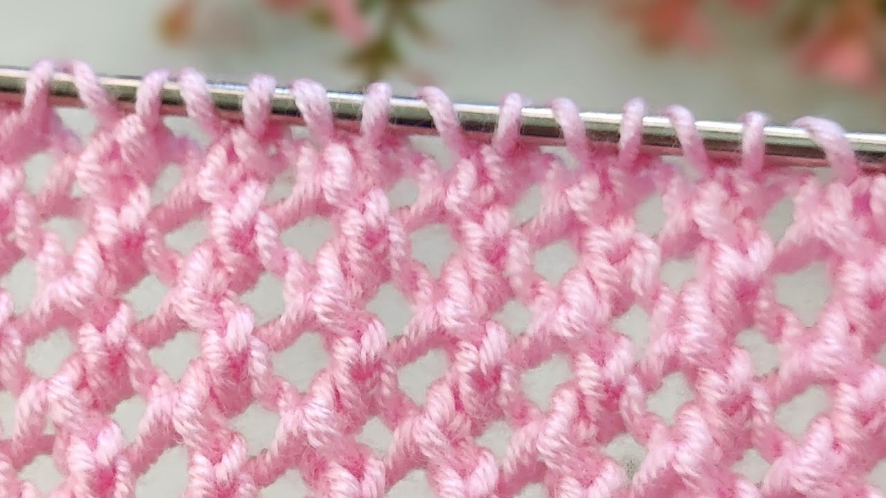 The easiest openwork knitting pattern with two needles🌸 - YouTube