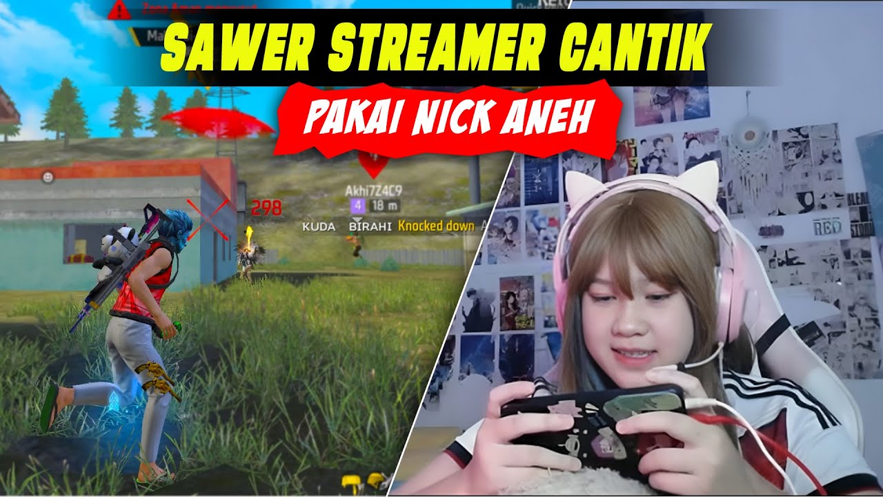 Sawer Streamer Cantik Pakai Nick Aneh Malah Diketawain - YouTube
