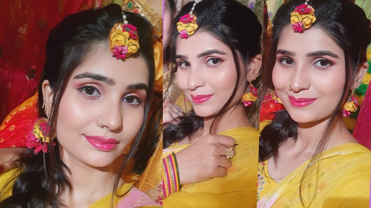 Haldi Makeup tutorial ️ haldi function me kare aisa makeup look ...